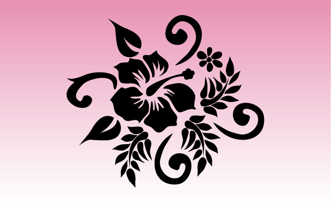 Hibiscus 2 Girly Sticker [hibiscus 2 Girly Sticker] £3 99 Car