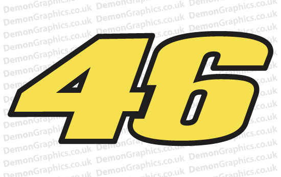 Bike Decal (Pair of) 46 Number [Bike Decal (Pair of) 46 Number] - £4.99 ...
