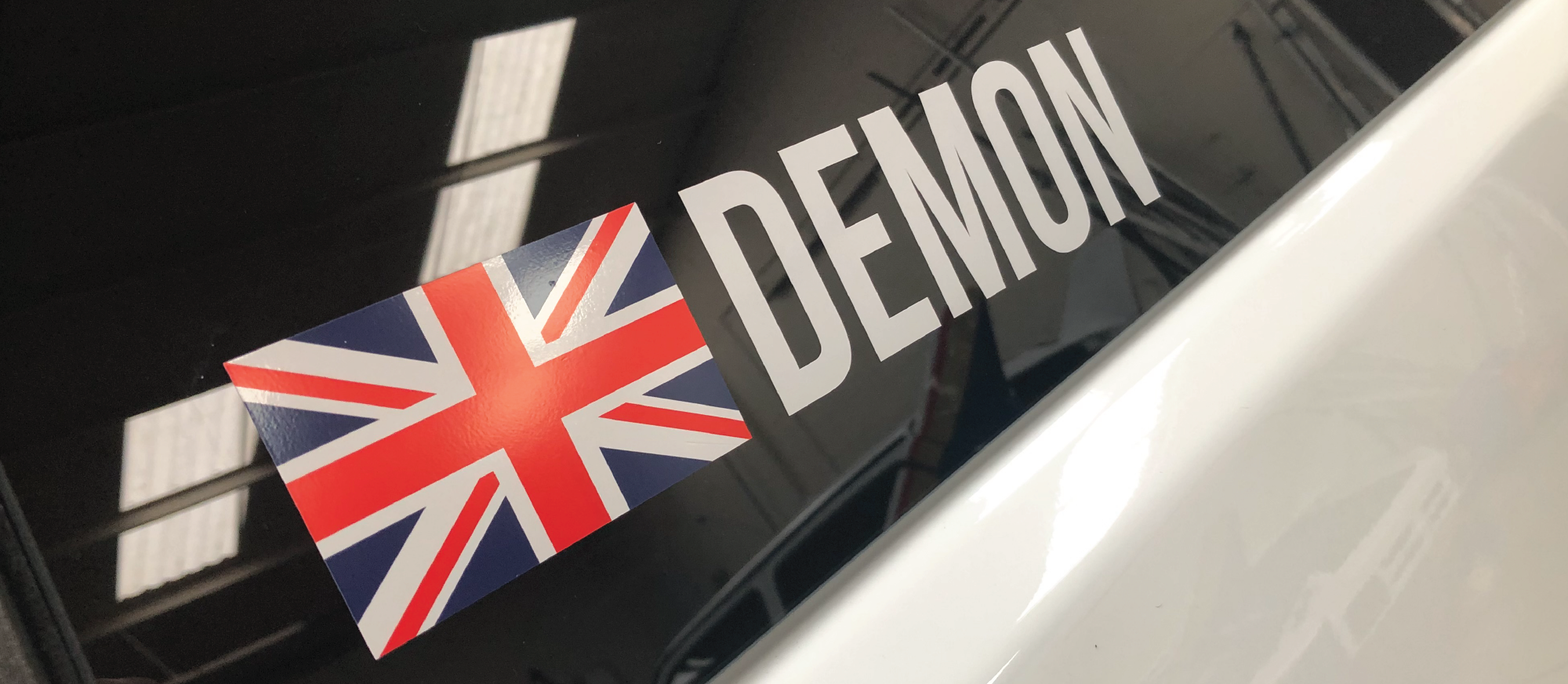 Custom Rally Name Tags Vinyl Sticker | Demon Graphics