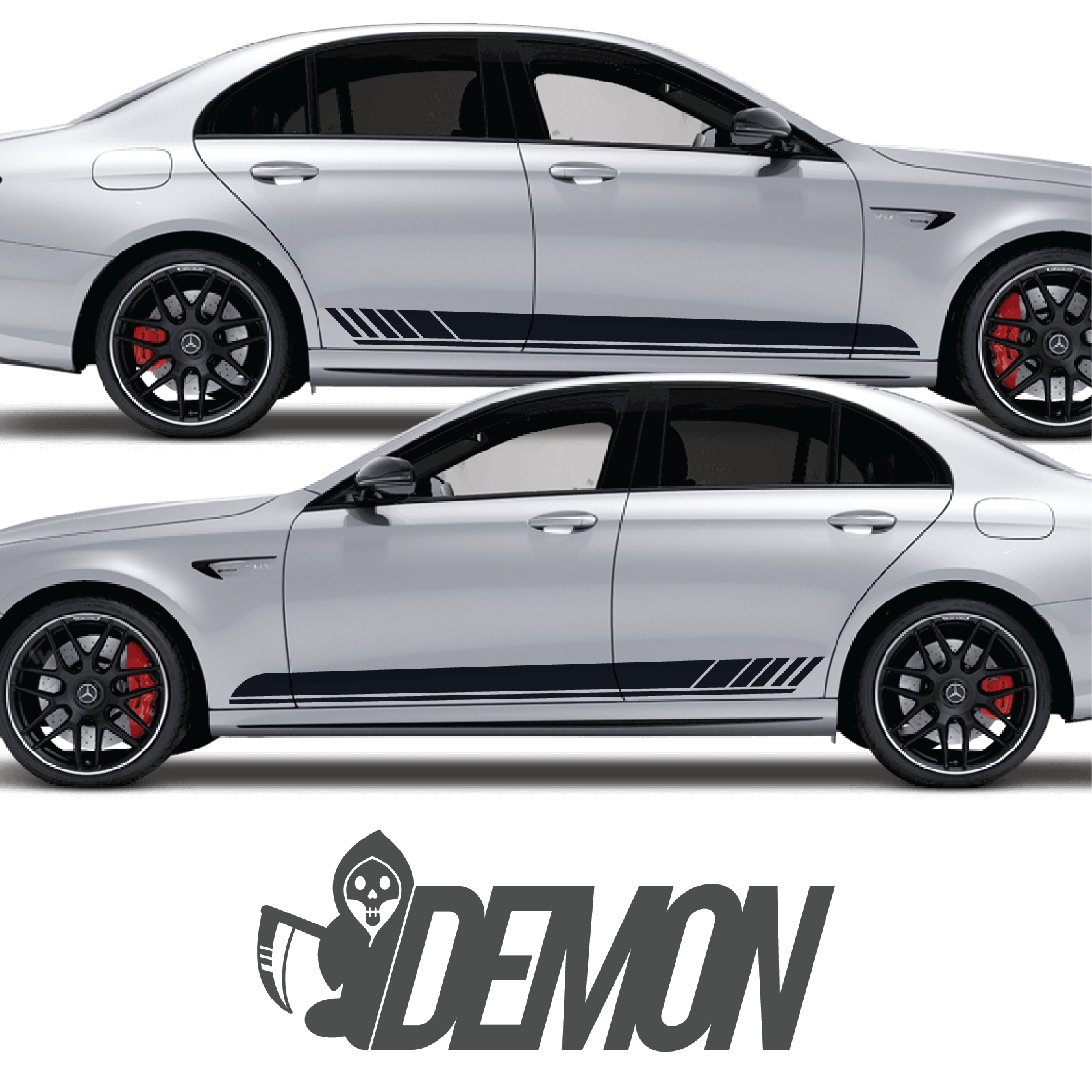 Mercedes Side Stripe Graphics #2 - Demon Graphics