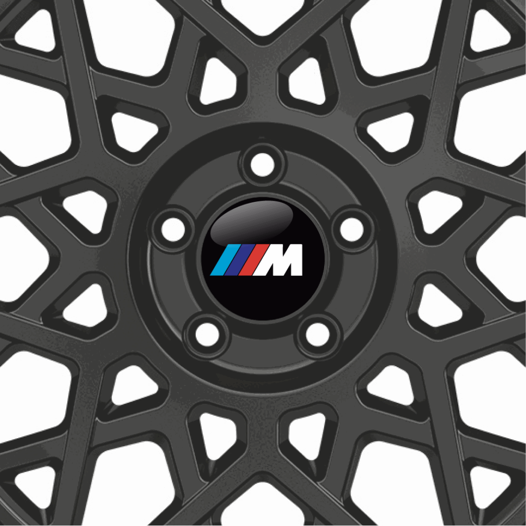 BMW M Sport Logo Gel Domed Wheel Badges (Set of 4) - Demon Graphics