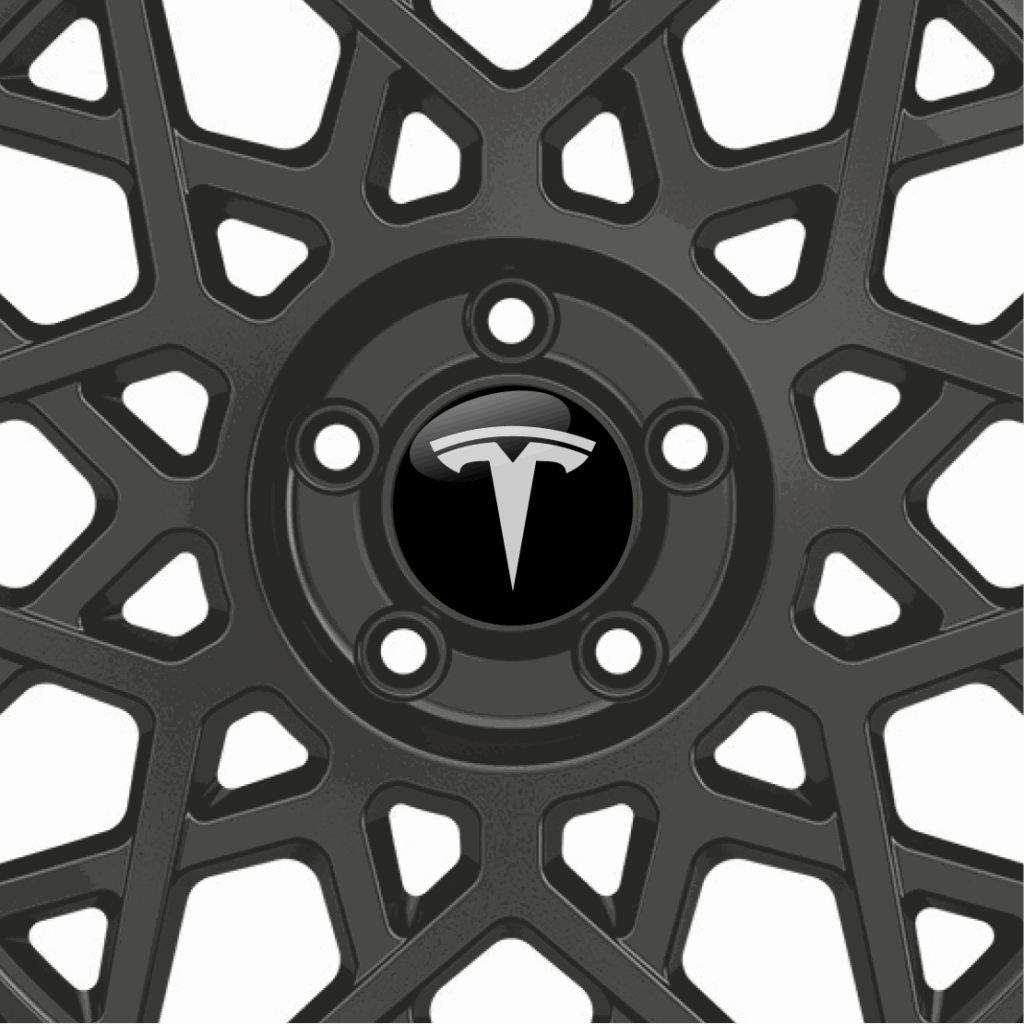 Tesla Gel Domed Wheel Badges (Set of 4) - Demon Graphics