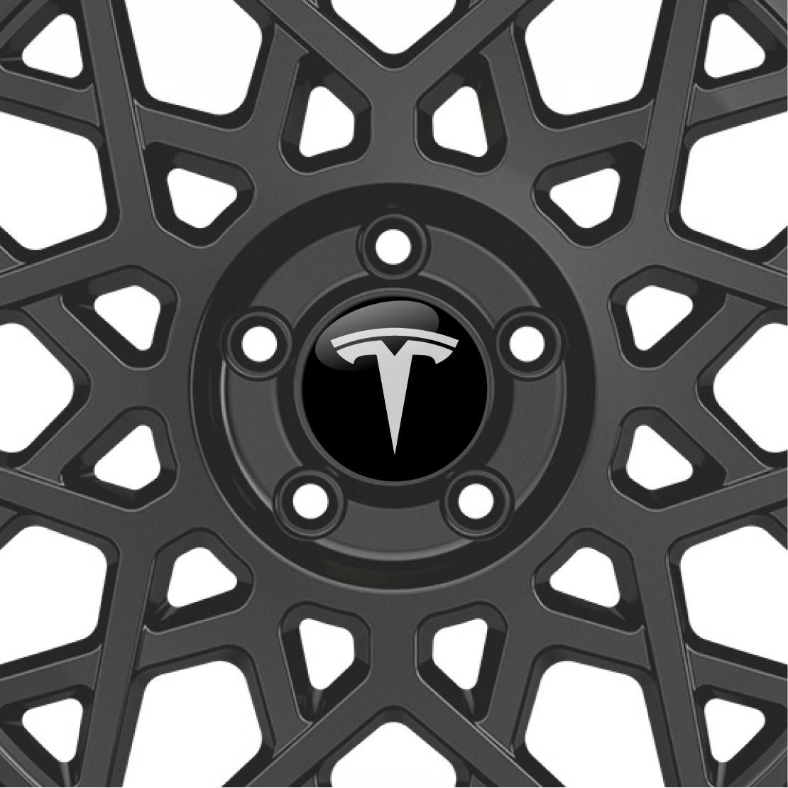 Tesla Gel Domed Wheel Badges (Set of 4) - Demon Graphics