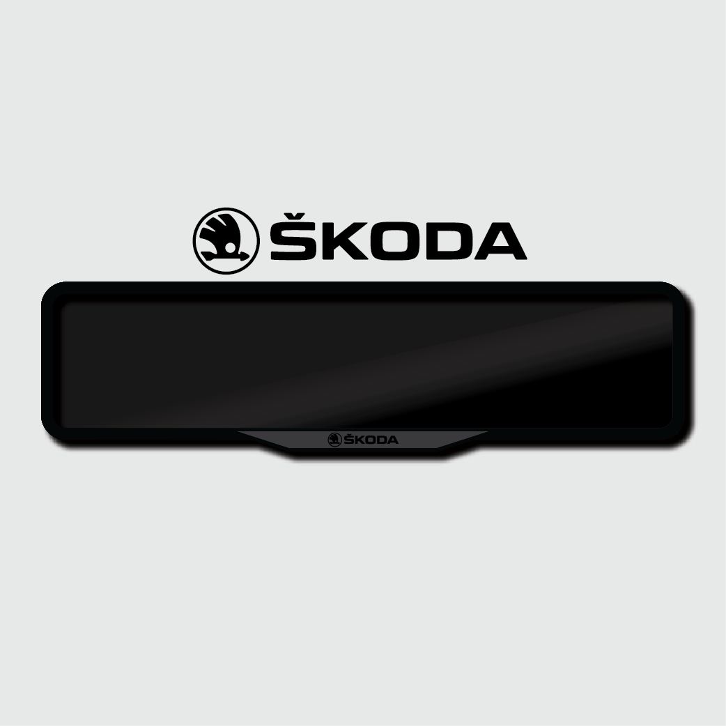 Skoda Badge Adhesive Vinyl Sticker - Demon Graphics