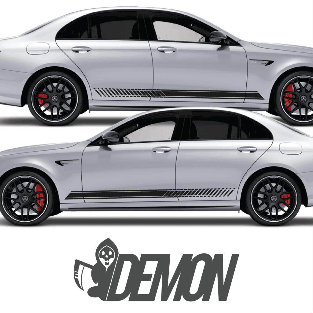 Mercedes Side Stripe Graphics #4 - Demon Graphics