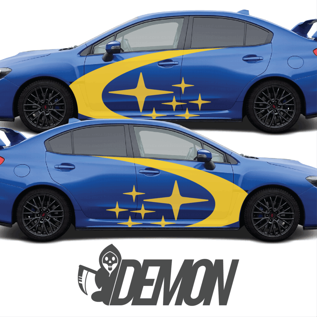 Subaru Impreza Oversized Swoosh Side Graphics - Demon Graphics