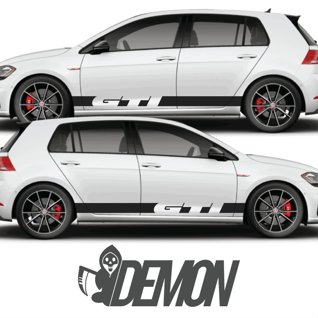 VW (Volkswagen) GTI Side Stripe #1 - Demon Graphics
