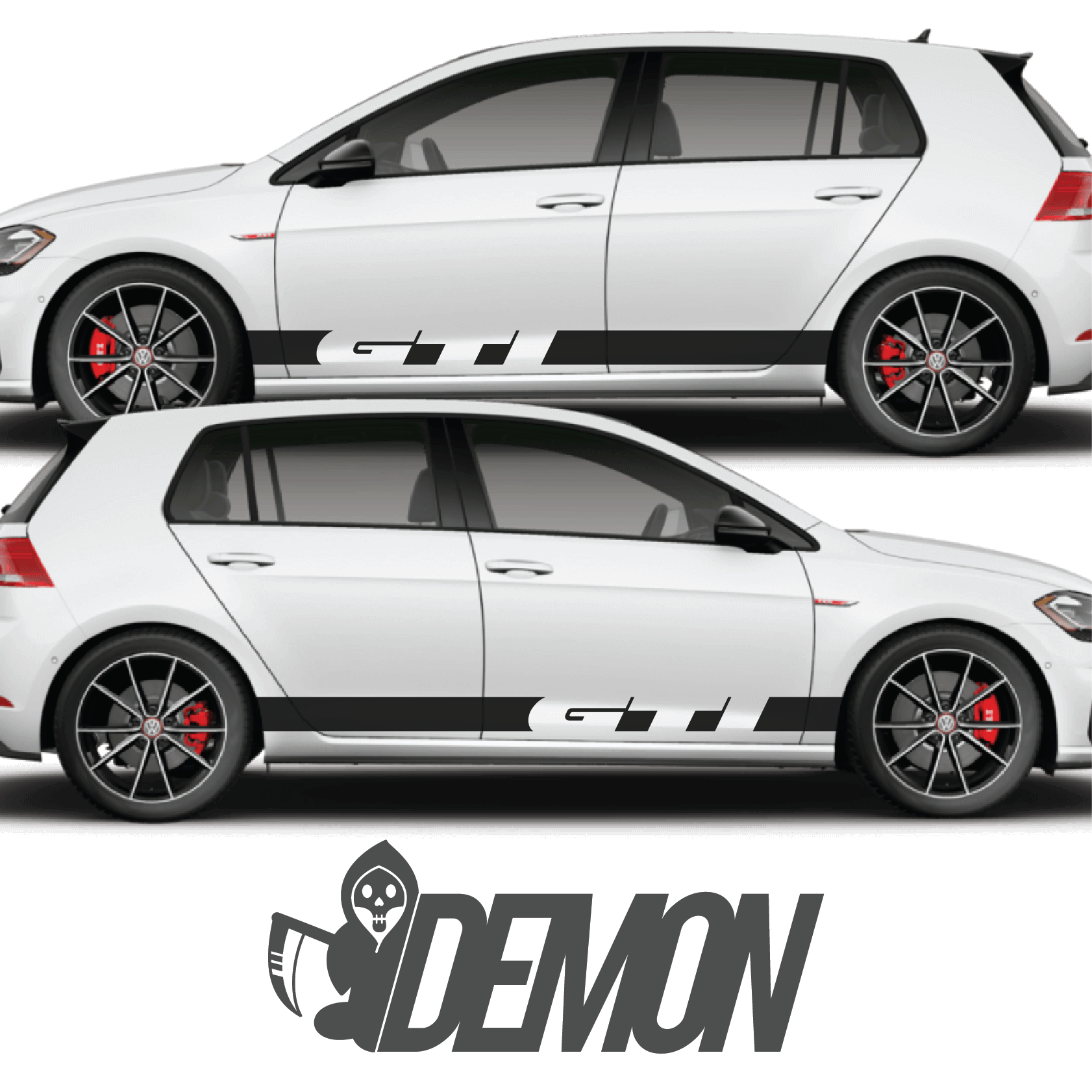VW (Volkswagen) GTI Side Stripe #1 - Demon Graphics