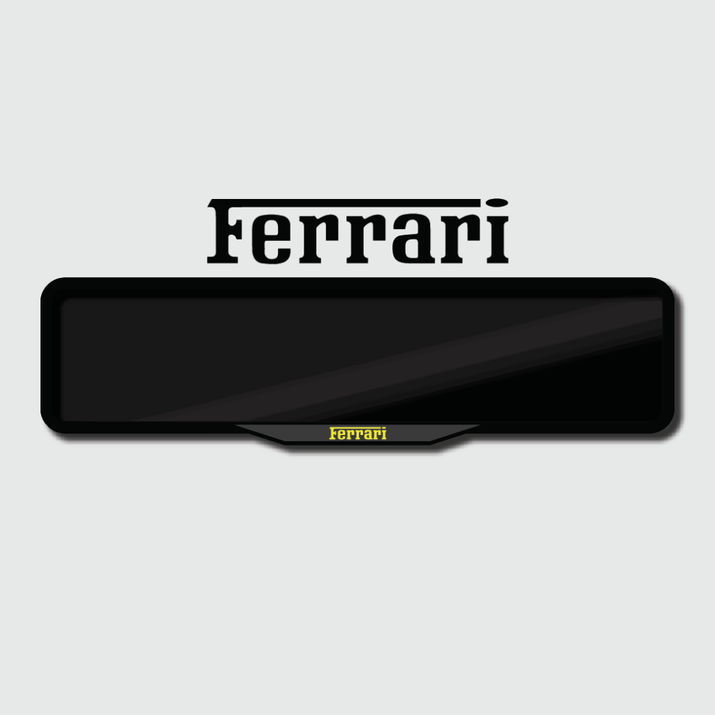 Ferrari Number Plate surround - Demon Graphics