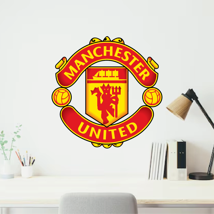 Manchester United Football Club Badge Wall Sticker - Demon Graphics