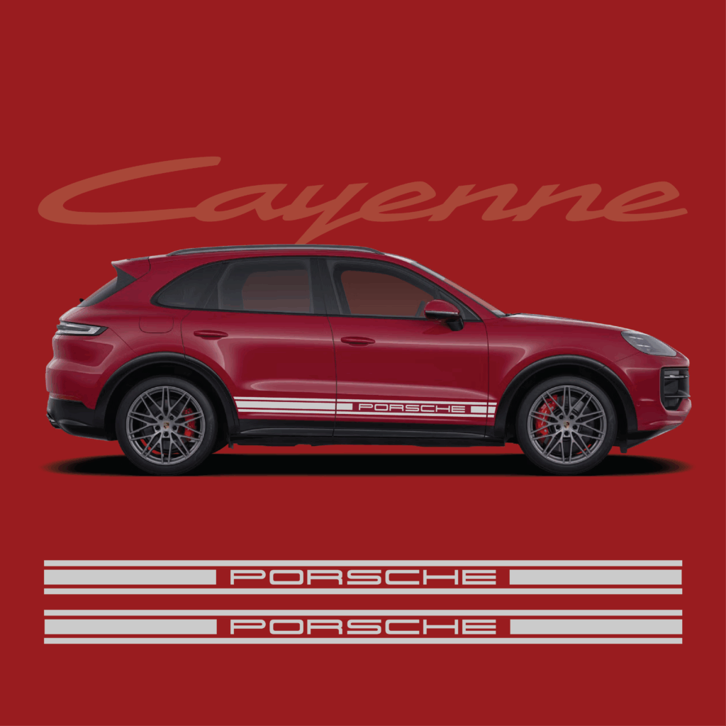 Porsche Cayenne Coupe Heritage Door Stripe Kit - Demon Graphics
