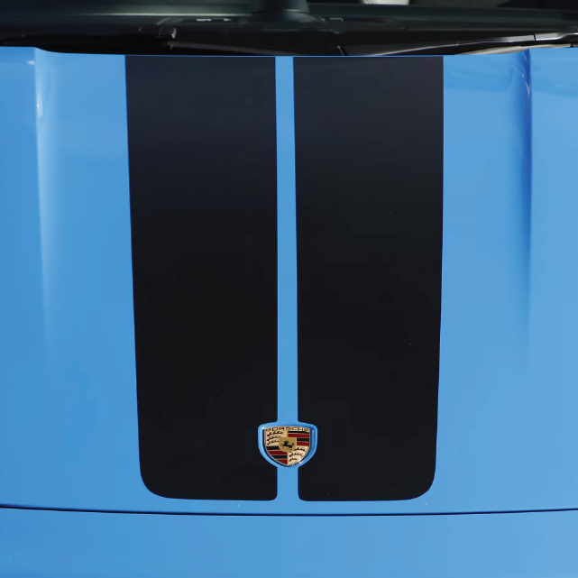 Porsche Centre Bonnet Stripe Graphics - Demon Graphics