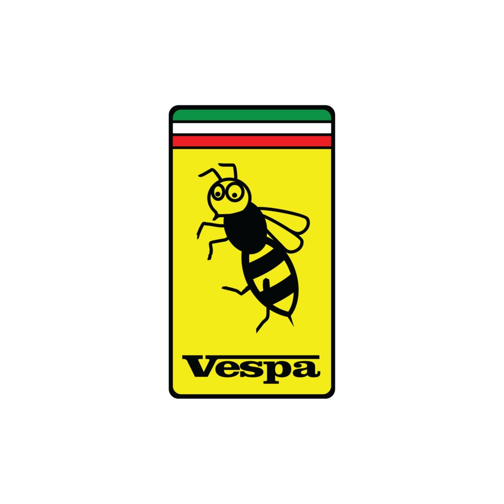 Vespa Wasp Badge Vinyl Decal (Pair) - Demon Graphics
