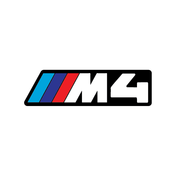BMW M4 Badge Vinyl Decal (Full Colour - Pair) - Demon Graphics